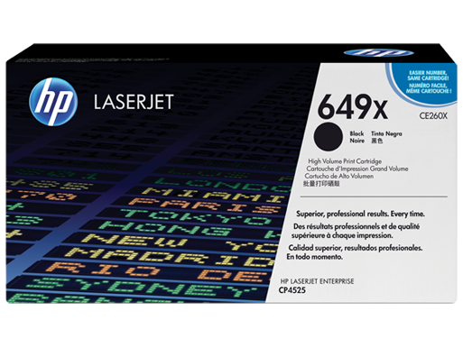 HP CE260X 649X 原裝 高容量 17K Laser Toner - Black CP4525